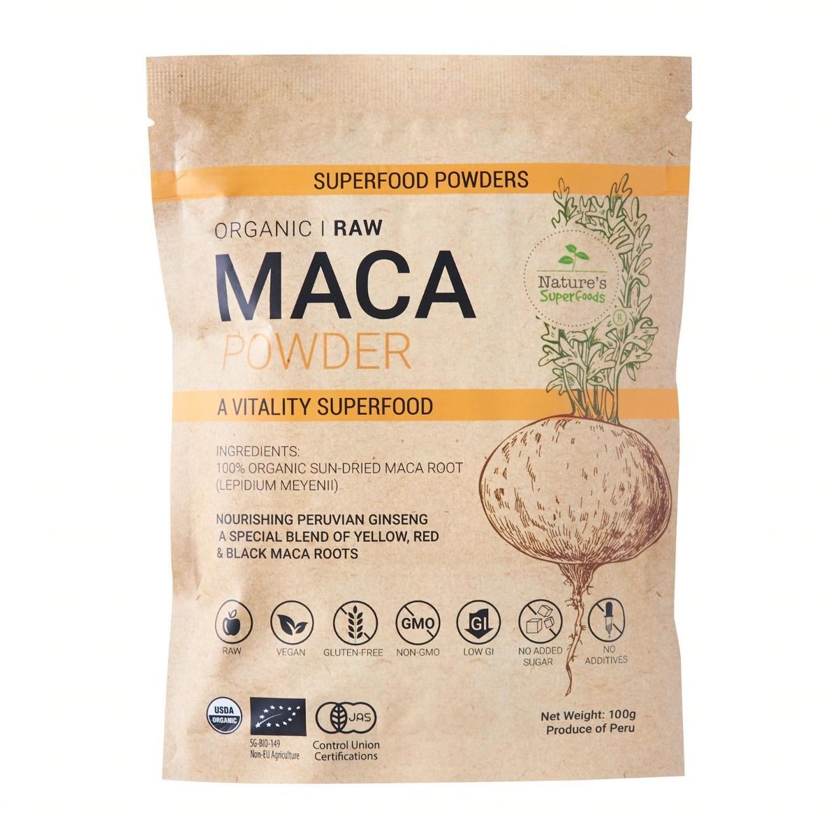 Nature's Superfood Organic Raw Maca Powder 100g | Doctor Anywhere ...