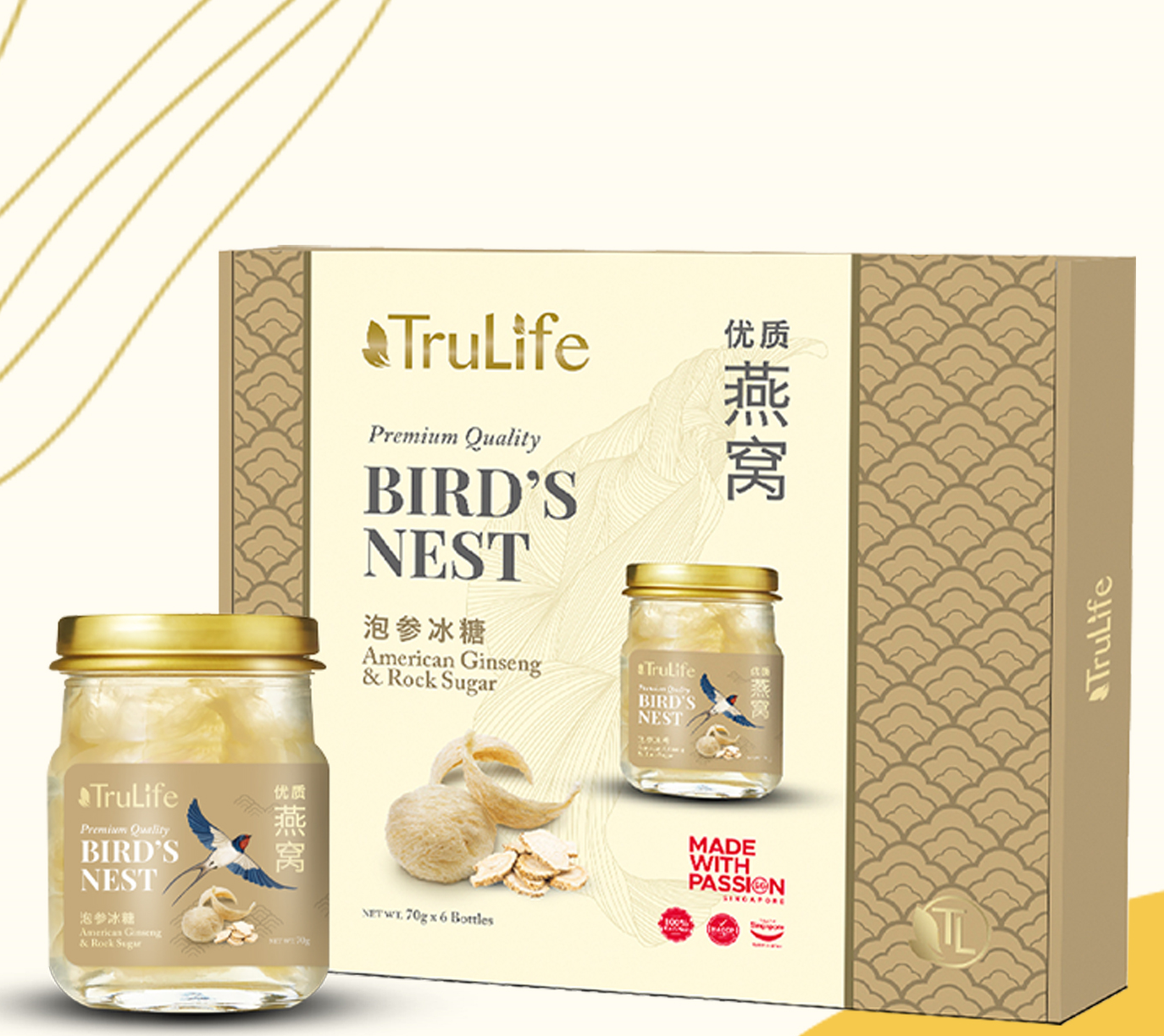 TruLife Premium Bird’s Nest With American Ginseng & Rock Sugar 6’s x ...